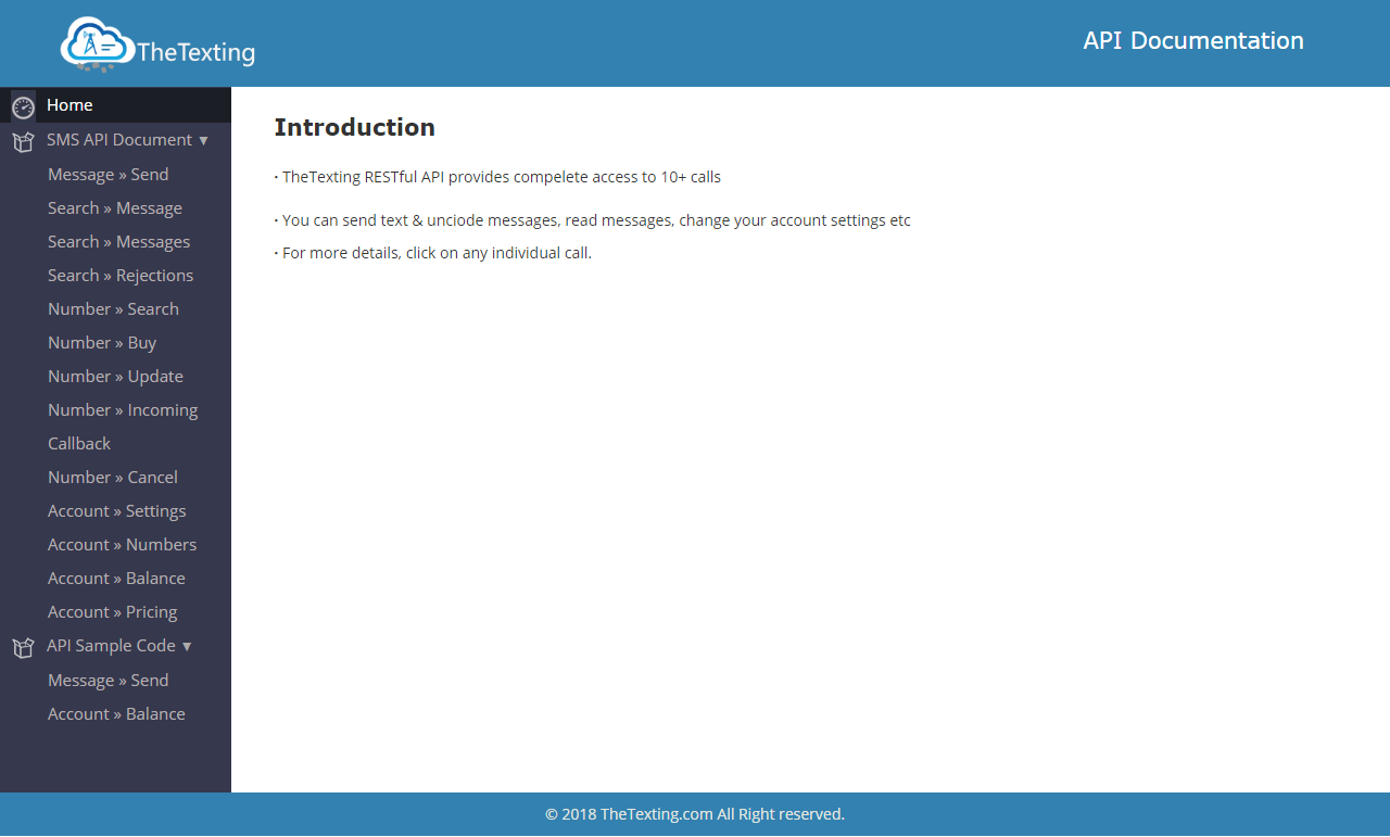 SMS API - Text Messaging Platform | TheTexting.com SMS API - Text Messaging Platform | TheTexting.com